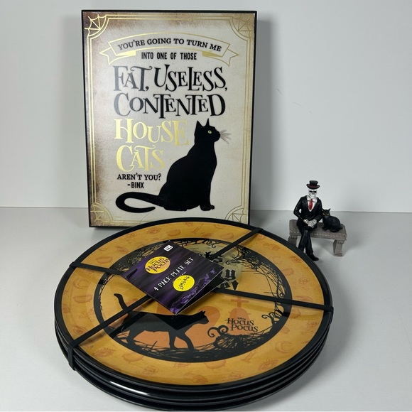 Disney | Holiday | Hocus Pocus Sign Decorations Set Of Plate Halloween ...